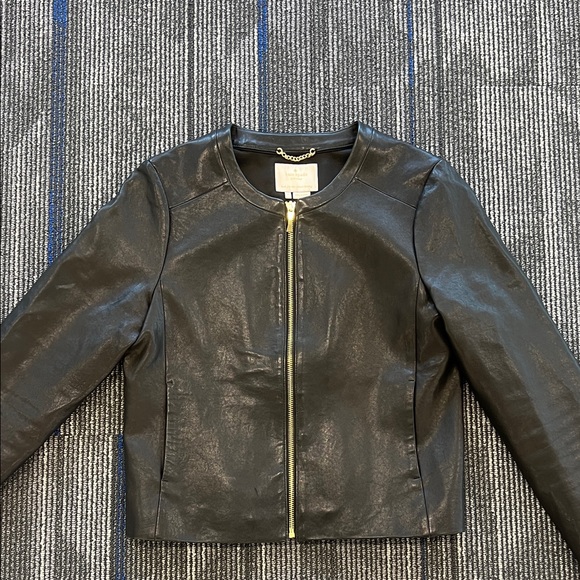 kate spade | Jackets & Coats | Kate Spade Woman Black Leather Jacket ...